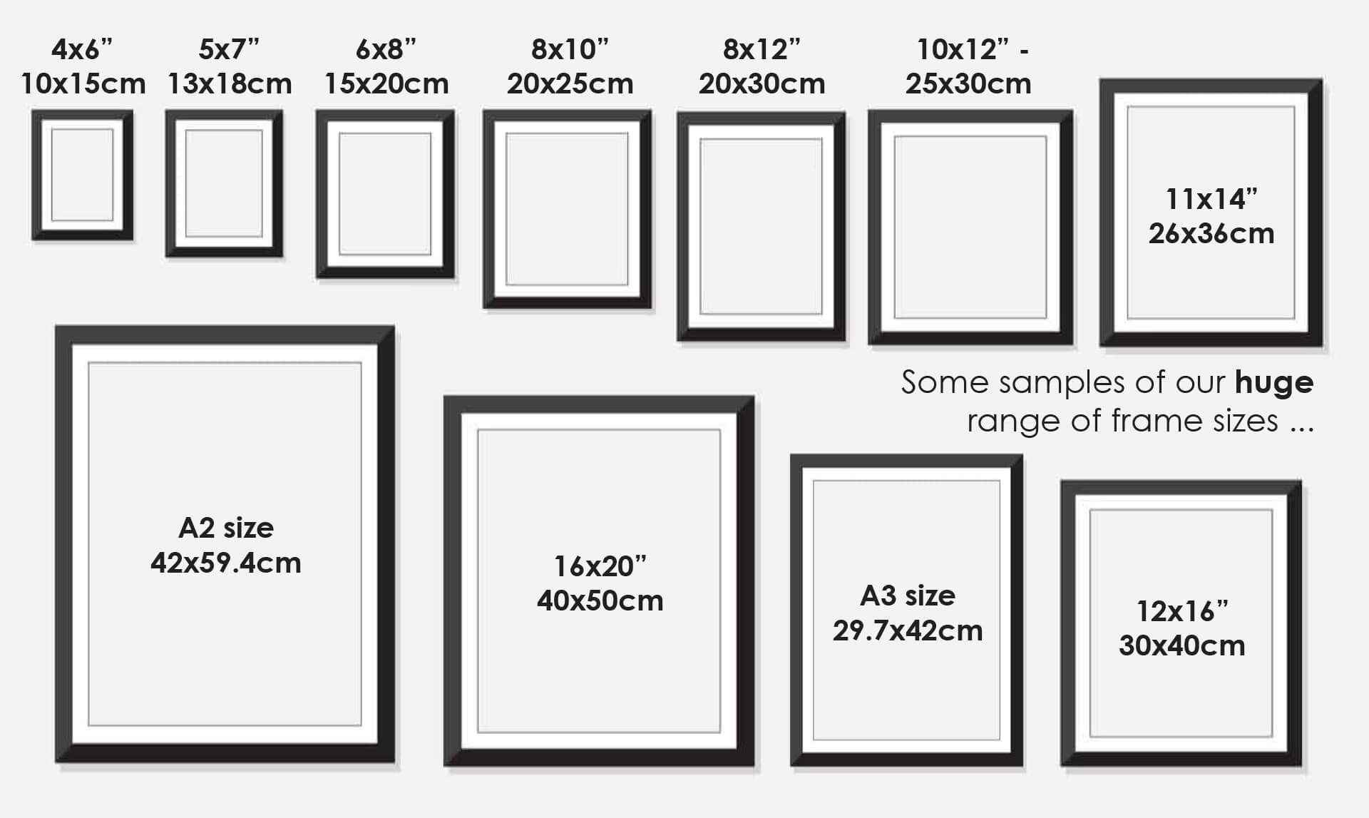 Standard Picture Frame Sizes For Photos Art My XXX Hot Girl